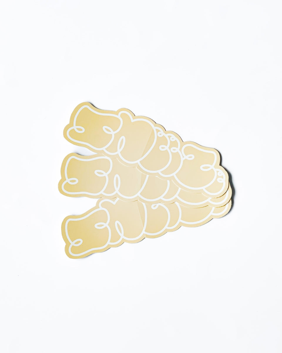 【SNEEZE MAGAZINE】 SNEEZE LOGO STICKERS 3PACKS - BEIGE – pan-kanazawa