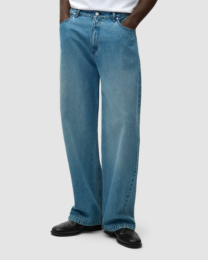 【ARTE ANTWERP】CIRCLE LOGO POCKET PANTS - DENIM BLEACH